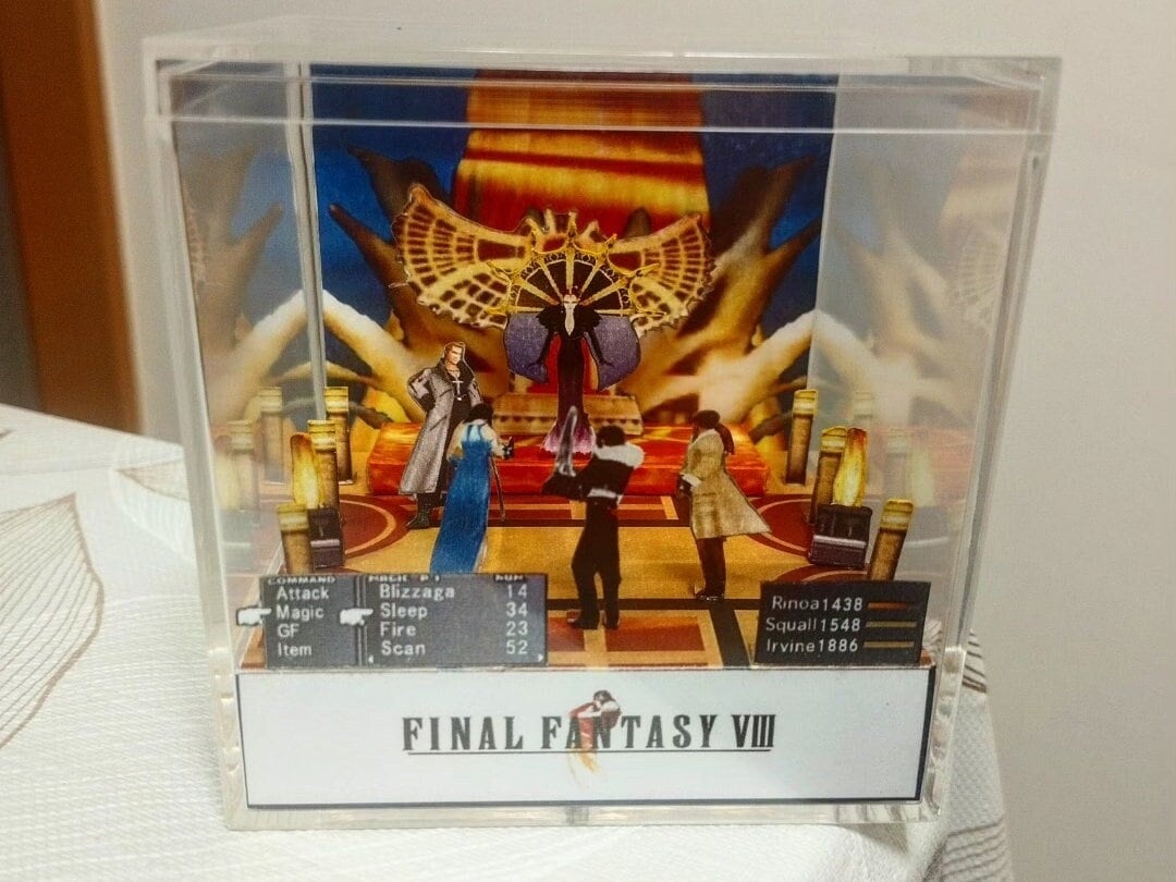 Final Fantasy VIII Classic Diorama Battle Ifrit Vs Shiva, Squall 3D ...