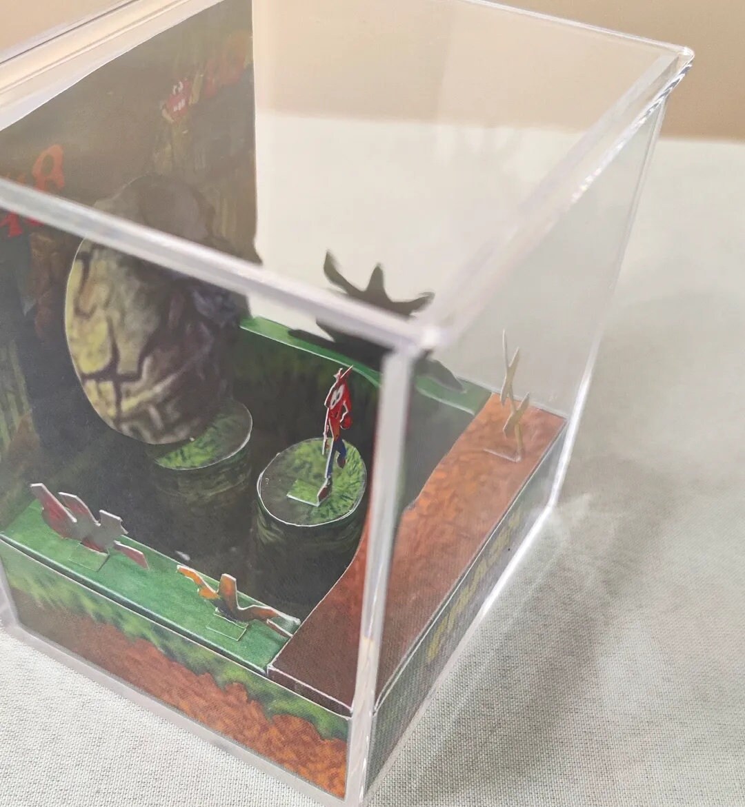 Crash Bandicoot Diorama 3D Childhood Video Game Miniature Adventures ...