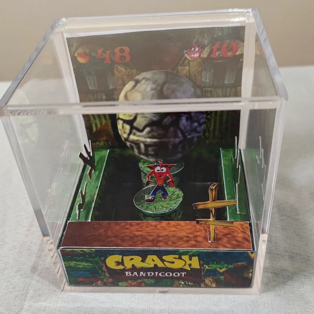 Crash Bandicoot Diorama 3D Childhood Video Game Miniature Adventures ...
