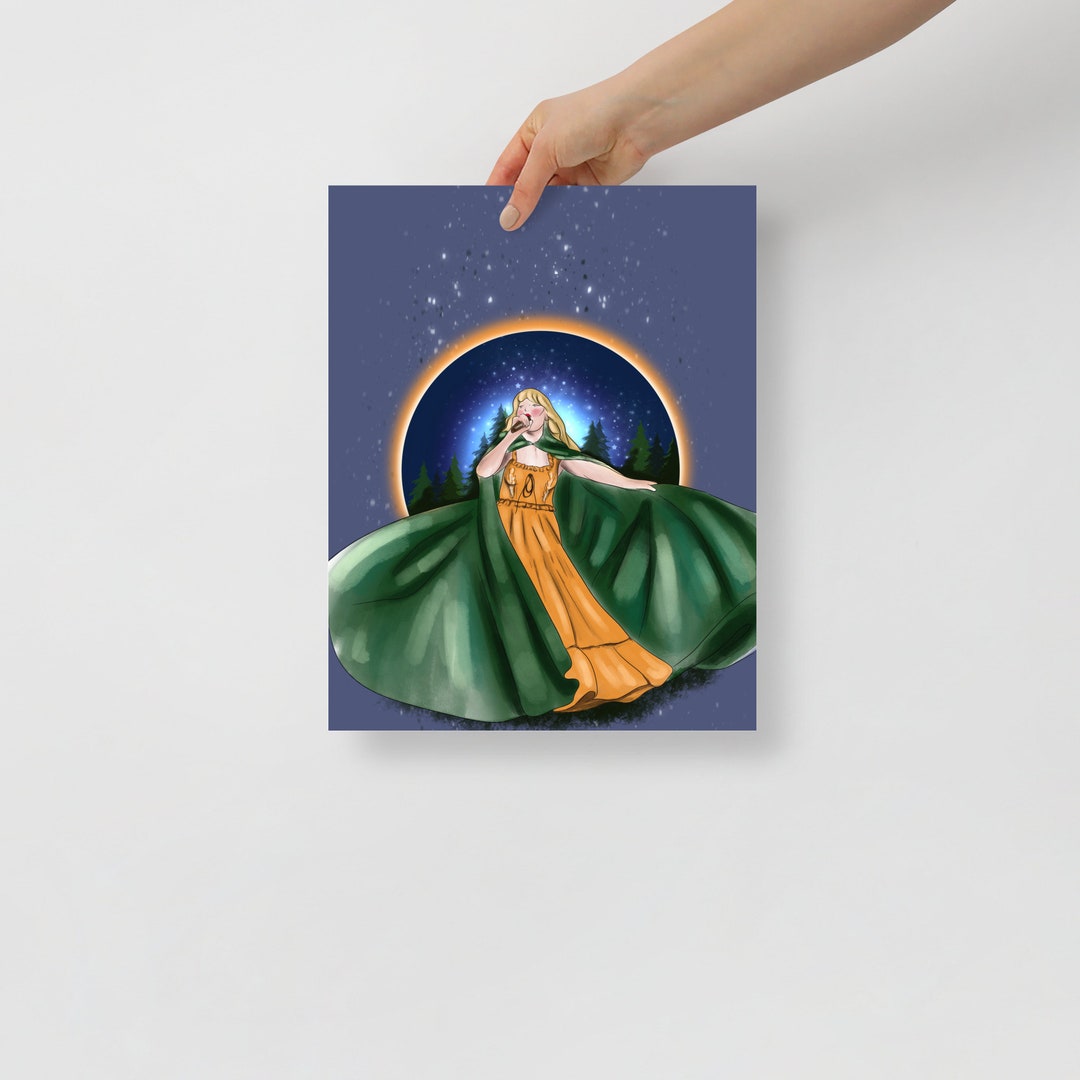 Taylor Fan Era Print Swifty Fan Art Swifty Merch Season Green Cloak ...