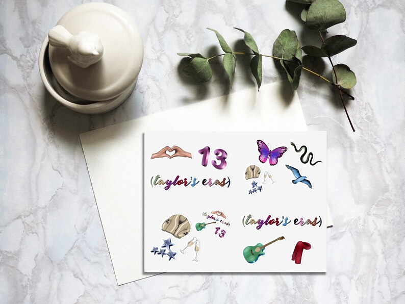 Swifty Eras Album Sticker Sheet Vinyl Sticker Taylor's - Etsy