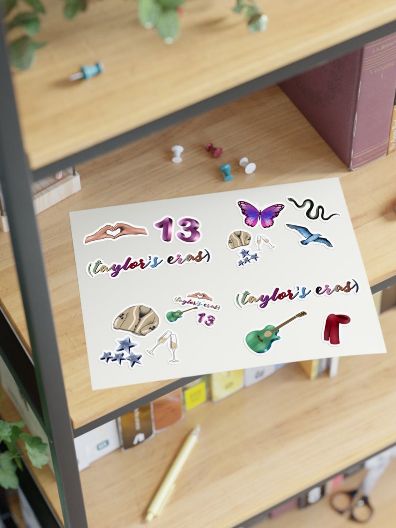 Swifty Eras Album Sticker Sheet Vinyl Sticker Taylor's - Etsy