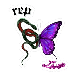 Taylor Sticker Rep Snake Love Butterfly Water Bottle Sticker Laptop ...