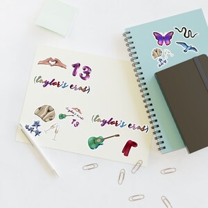Swifty Eras Album Sticker Sheet Vinyl Sticker Taylor's Eras Laptop ...