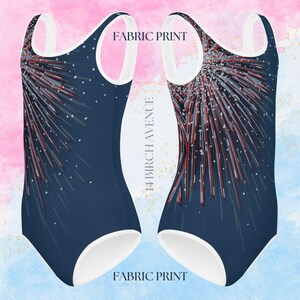 Gymnastic Kid Olympic Leotard US Red White Blue Gymnastic Leotard ...