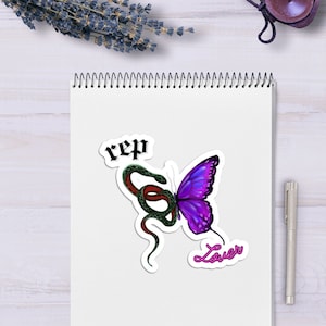Taylor Sticker Rep Snake Love Butterfly Water Bottle Sticker Laptop ...