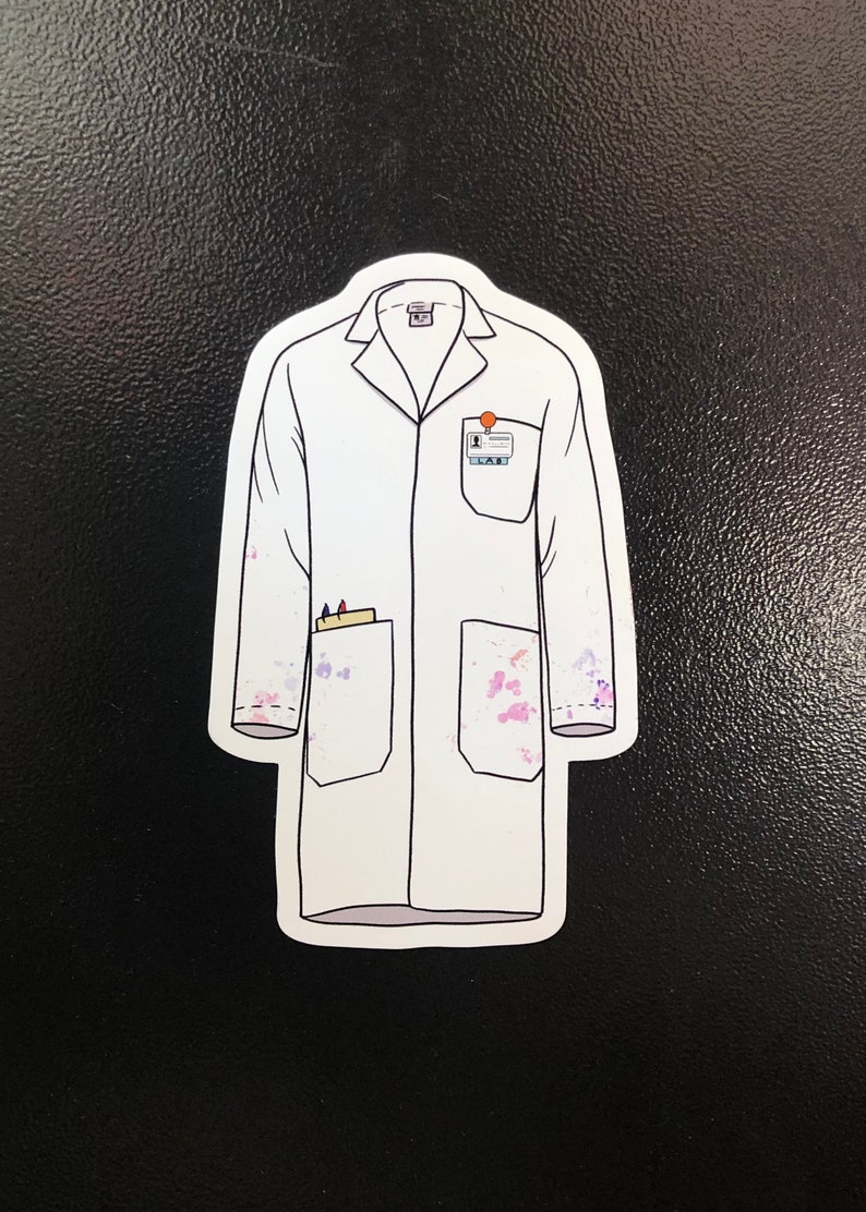 Laboratory Coat Magnet // Lab Coat Magnet // Lab Science Magnet - Etsy