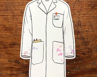 Laboratory Coat Magnet // Lab Coat Magnet // Lab Science Magnet - Etsy
