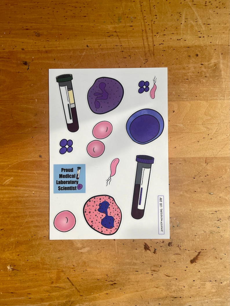 Version 2 Medical Laboratory Science Sticker Sheet / Lab Stickers / MLS ...