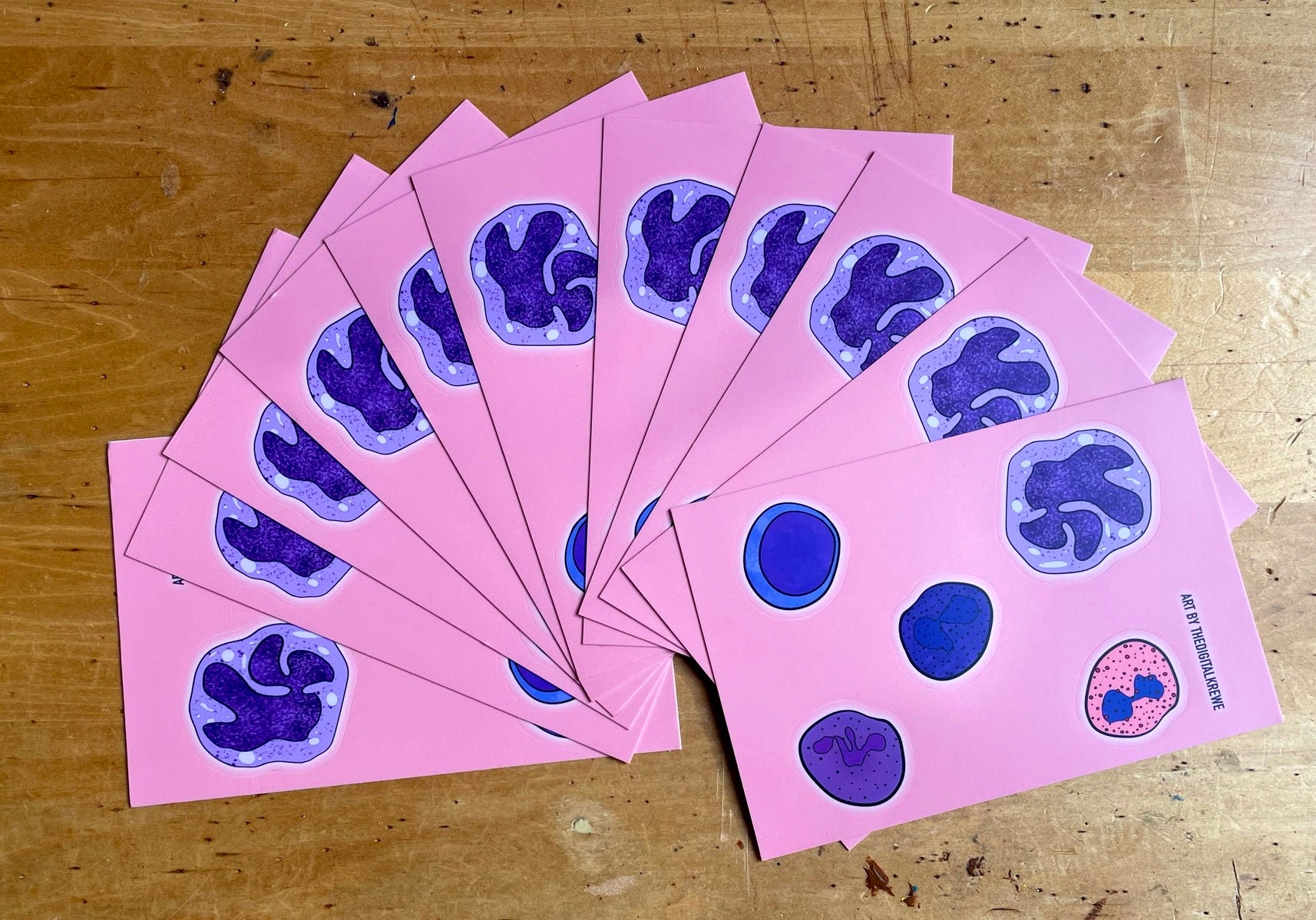 White Blood Cells Sticker Sheet / WBC Stickers / Medical Laboratory ...