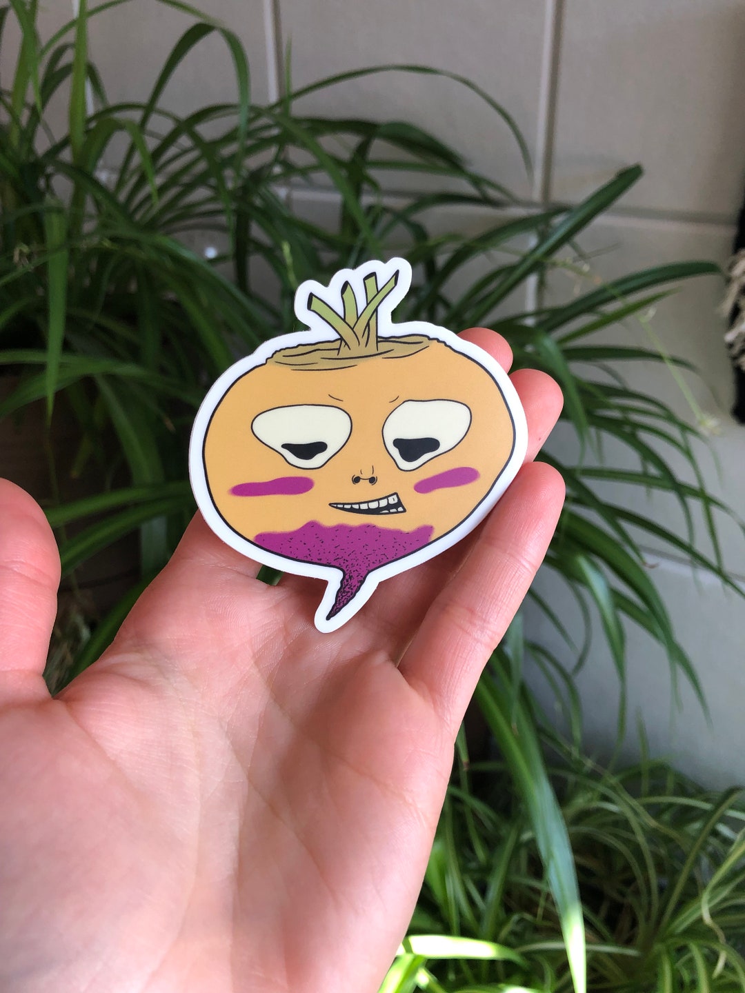 Angry Turnip Man Sticker / Vegetable Sticker / Surrealist Sticker - Etsy