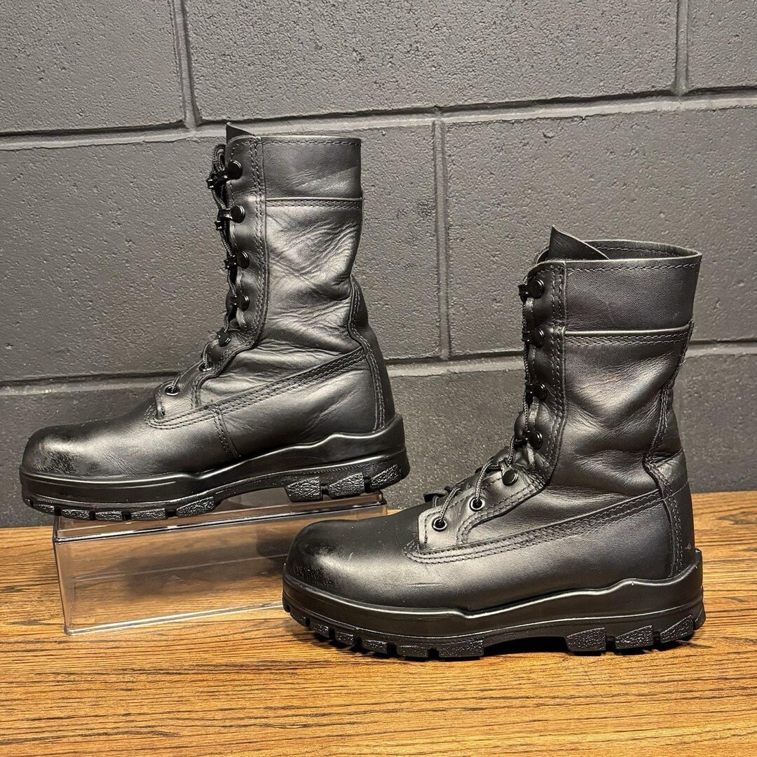 Vintage Bates USGI Black Leather 10 Inch Tactical Combat Boots Men’s 7 ...
