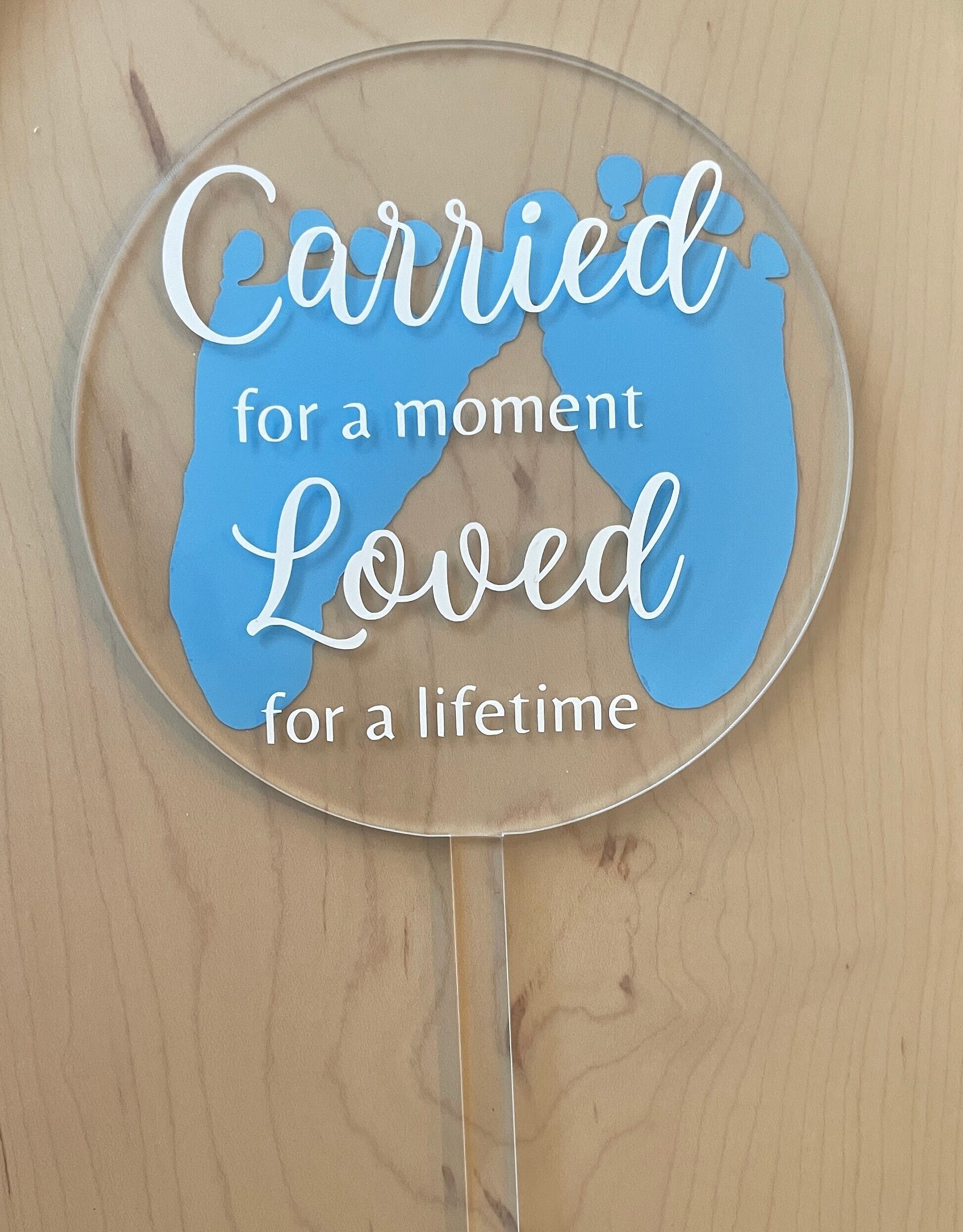 Personalized Grave Decor Cake Topper Flower Ornament Memorial Stick ...