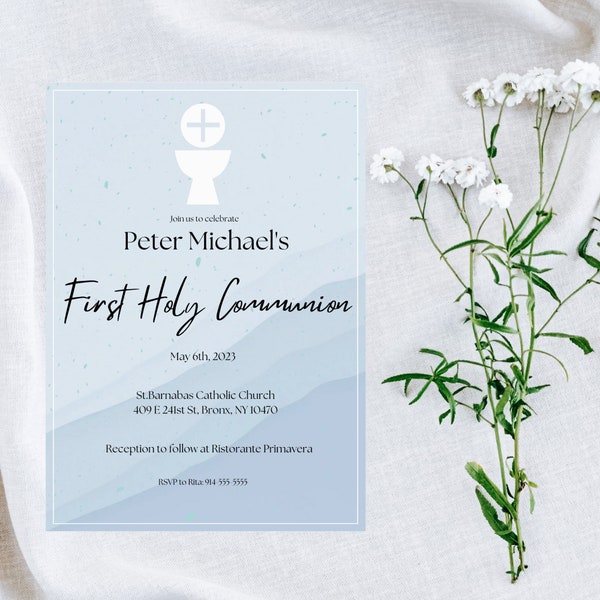 Communion Invitation - Etsy