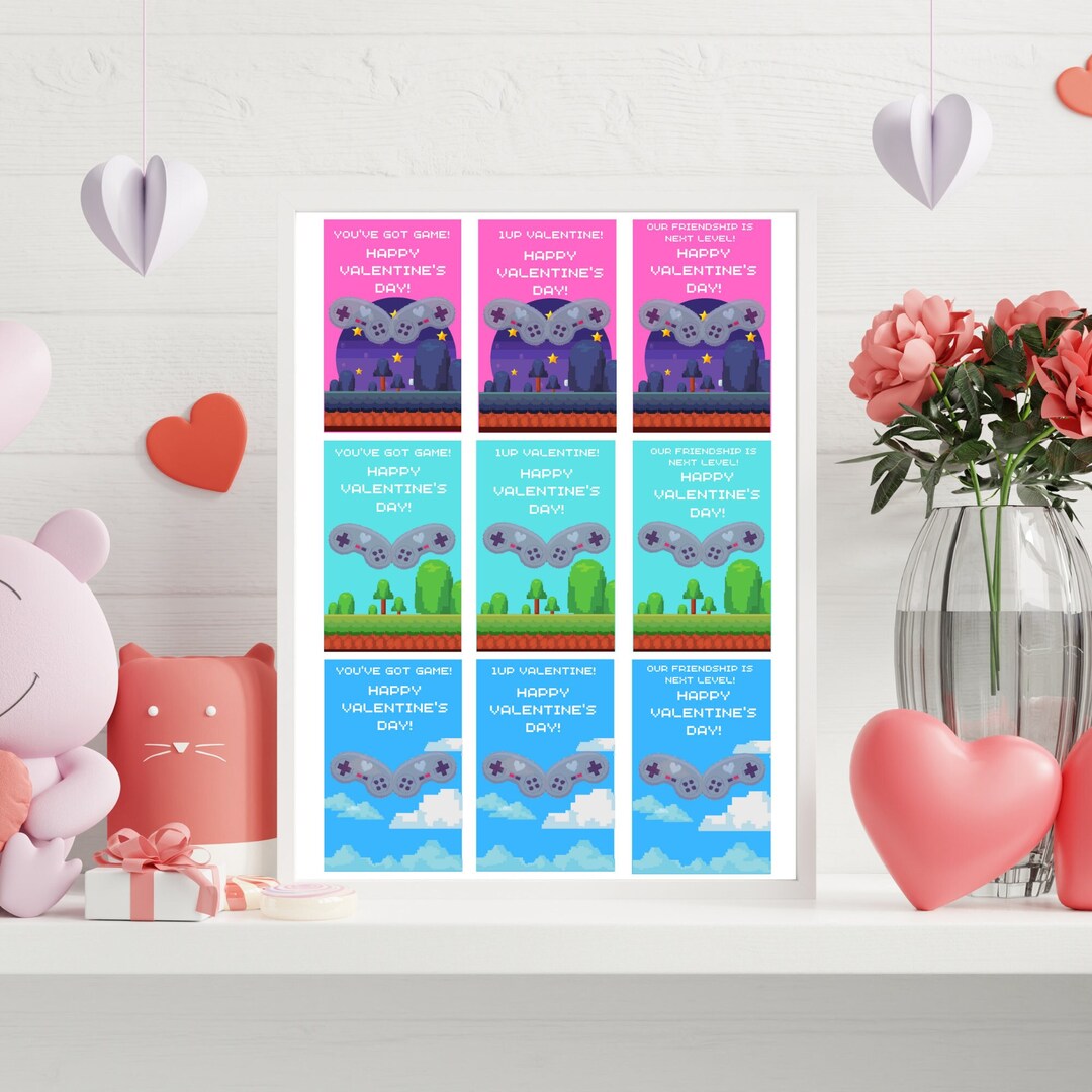 Video Games Valentine's Day Cards Video Game Lover Valentine's Day - Etsy
