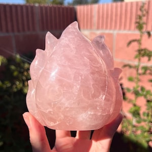 Howl's Moving Castle Calcifer Crystal Carving Star Rose Quartz 3lbs - Etsy