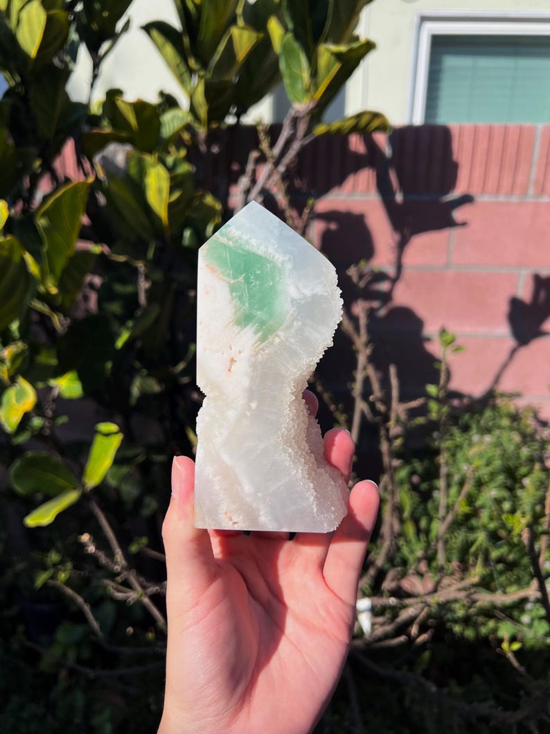 Minty Fluorite W/ Quartz Tower - High Grade (~3lbs) - Etsy