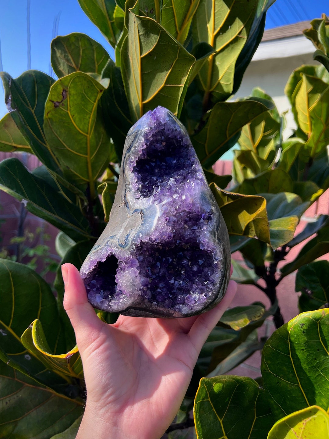 Amethyst Triple Cave Cluster Free Form - High Grade (6.1lbs) - Etsy