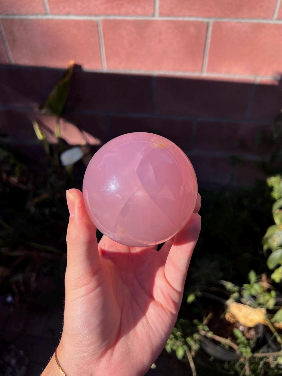 Rose Quartz Sphere W/ Multiple 12 Star Asterisms & Opalization - High ...
