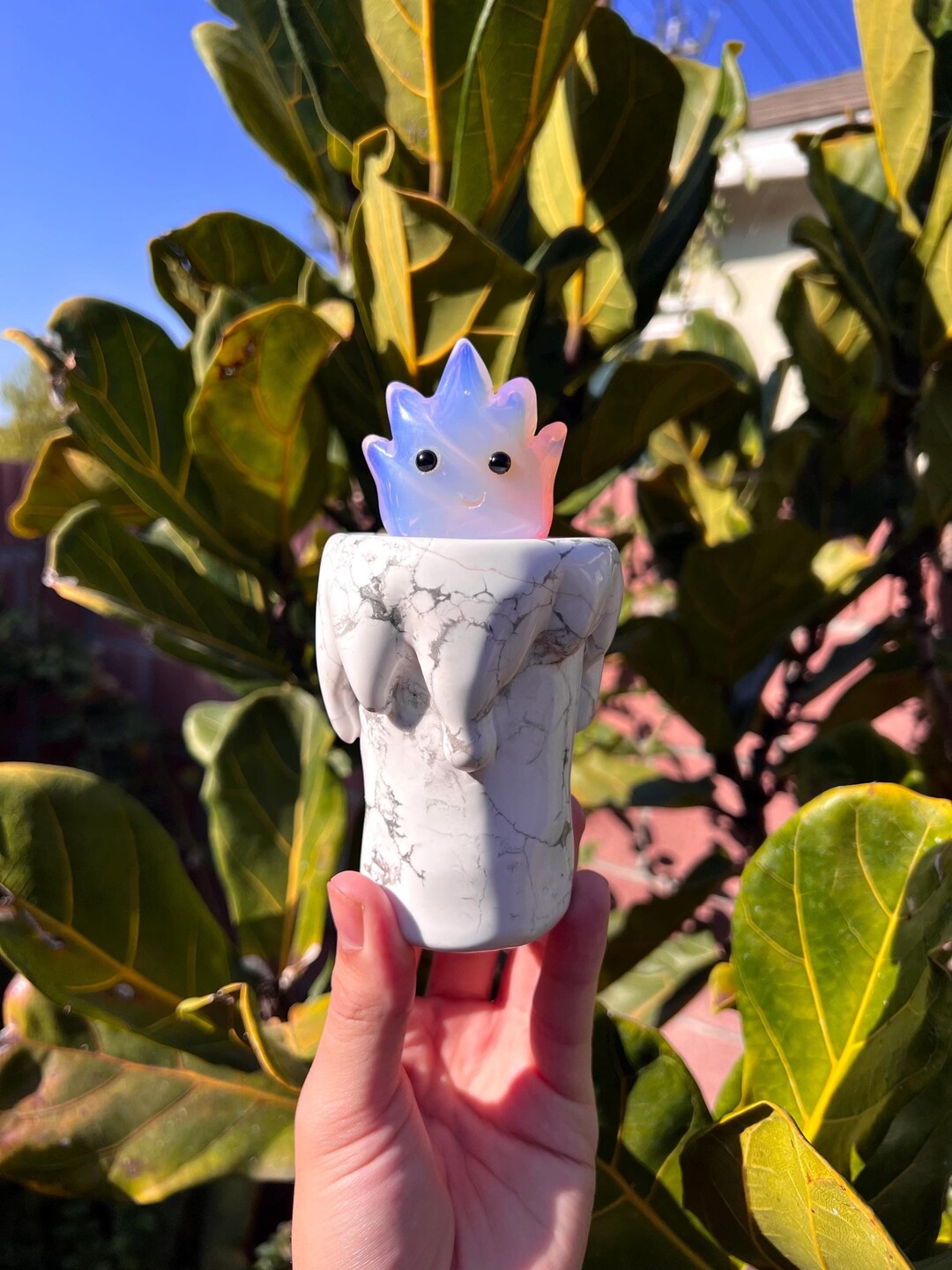 Howl's Moving Castle Calcifer Candle Crystal Carving Set - Howlite ...