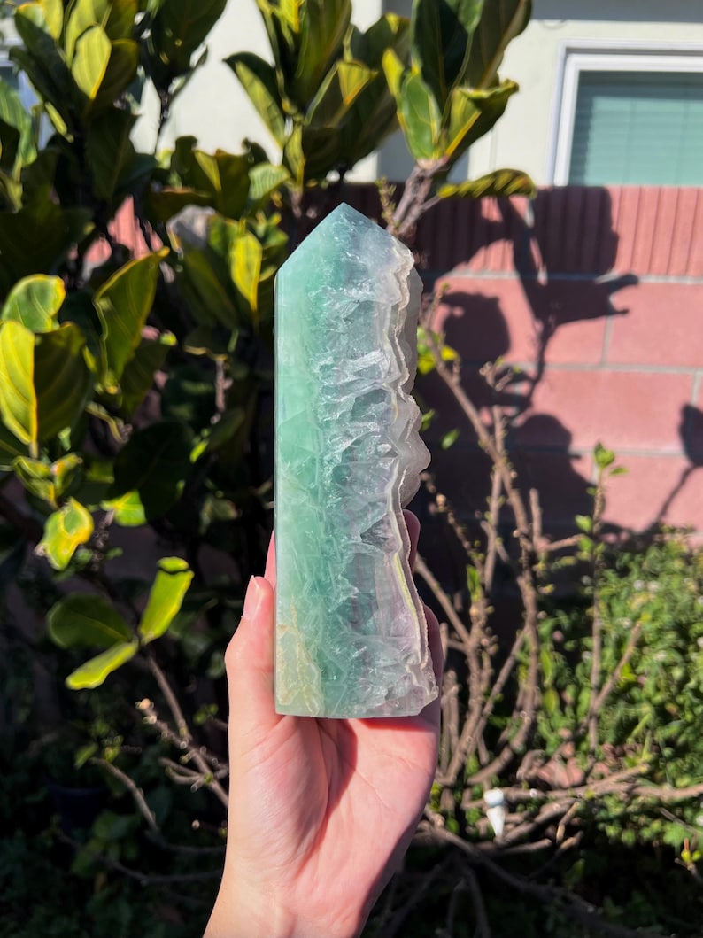 Minty Fluorite W/ Quartz Tower - High Grade (~3lbs) - Etsy