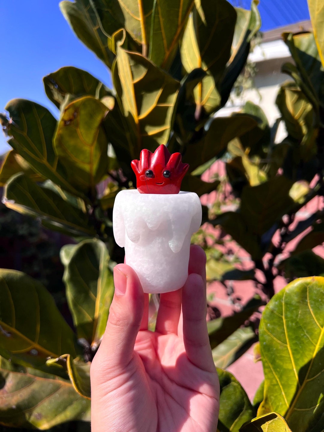 Howl's Moving Castle Baby Calcifer Candle Crystal Carving Set - White ...