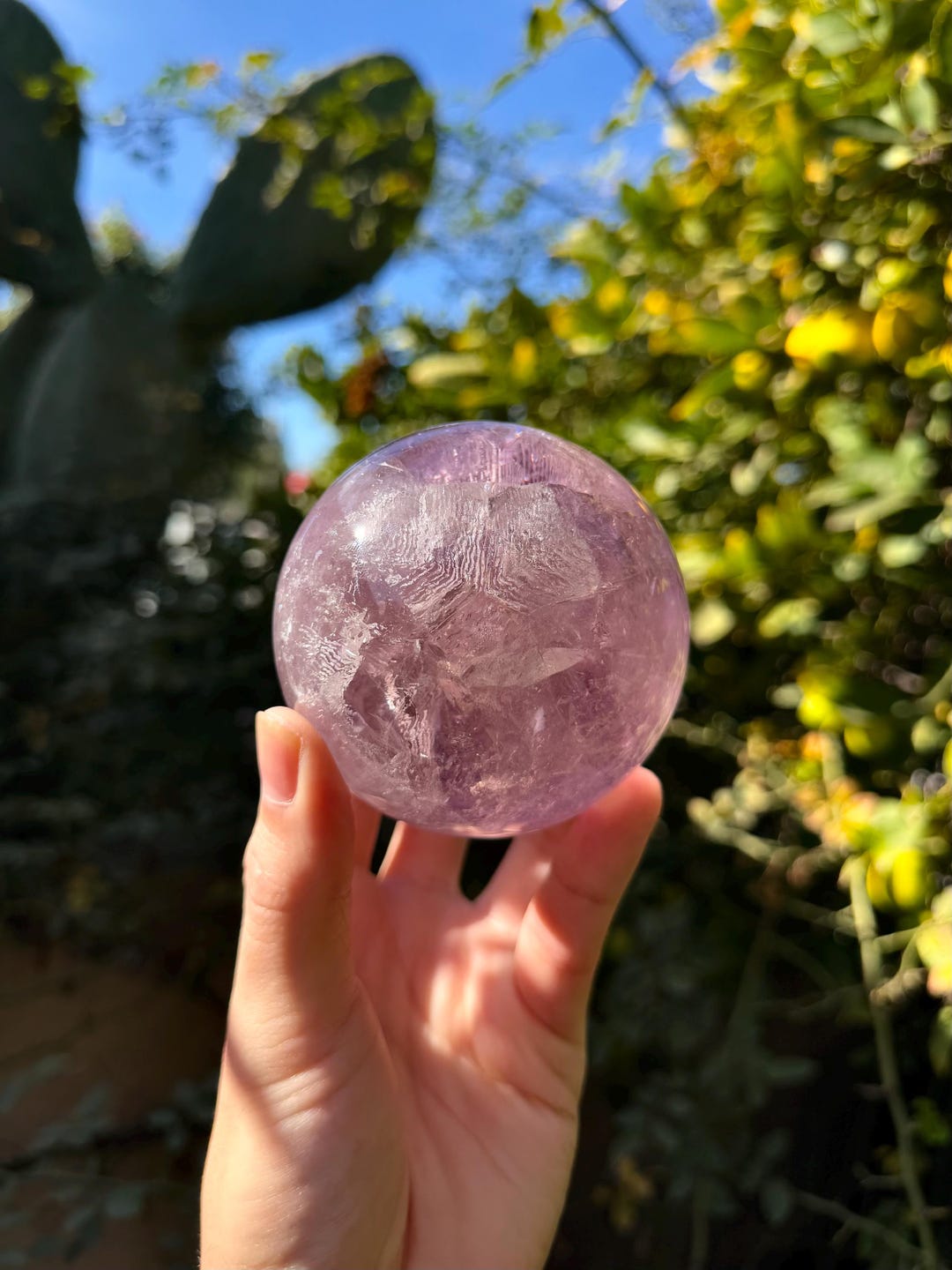 Amethyst Sphere W/ Fingerprint & Color Zoning - High Grade (1.7lbs) - Etsy