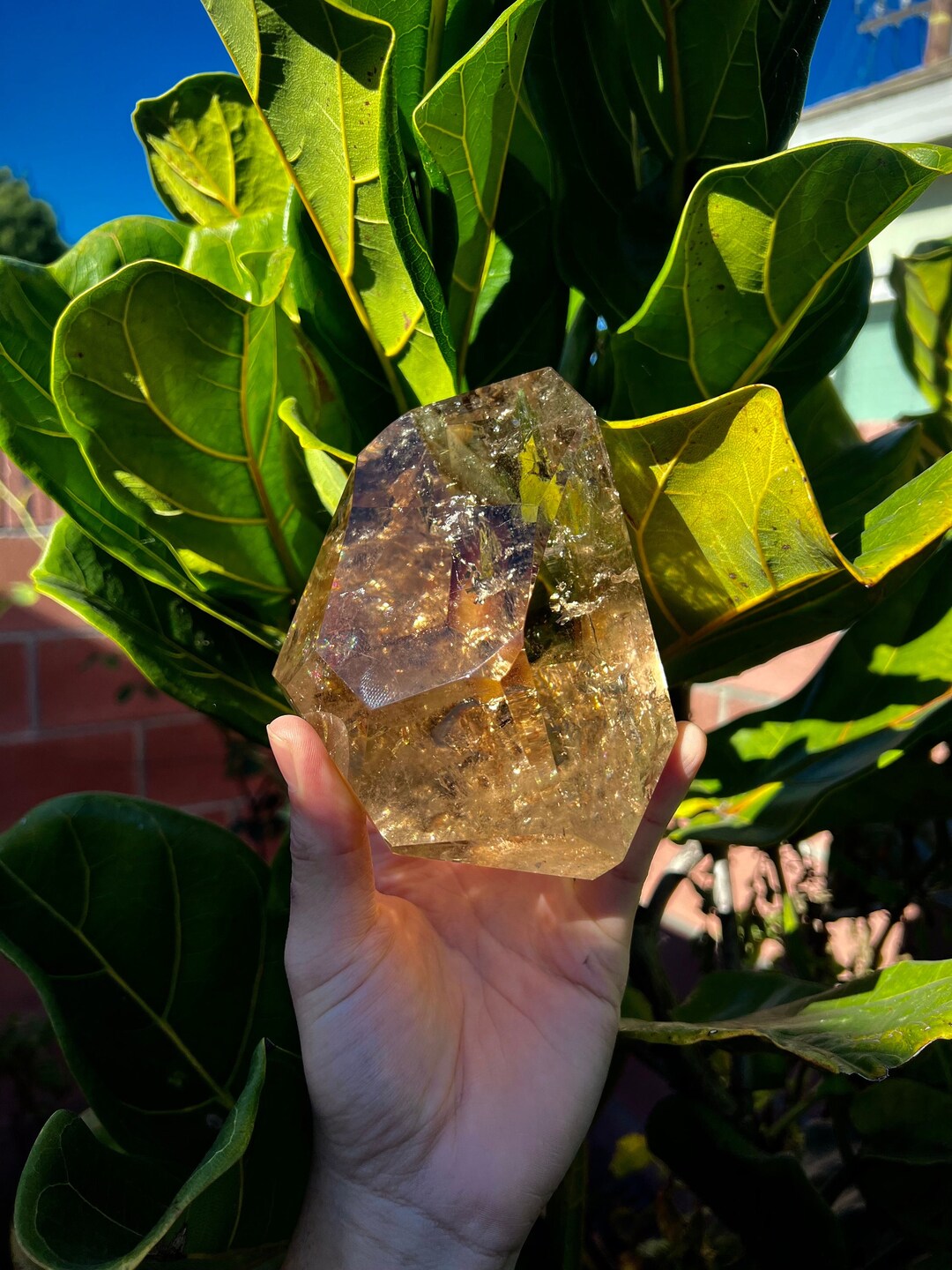 High Grade Elestial Natural Smoky Citrine Free Form Tower W/ Phantoms ...