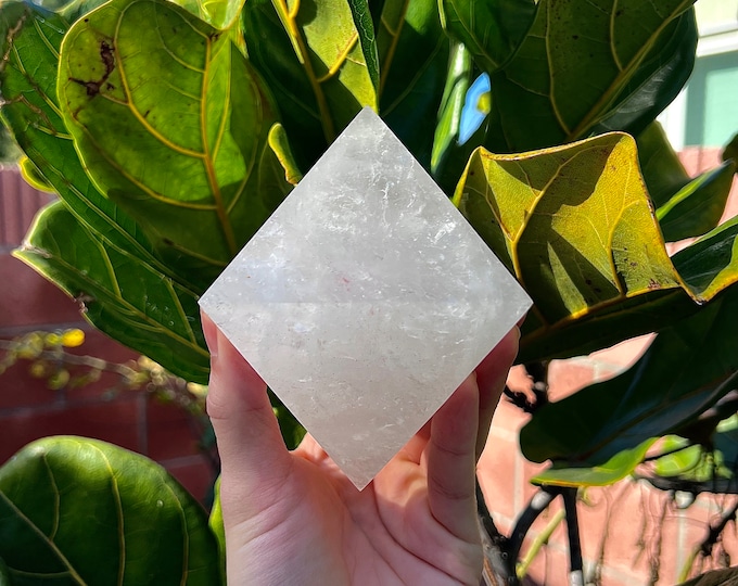 Clear Quartz Octahedron Carving (~1.6lbs) - Etsy