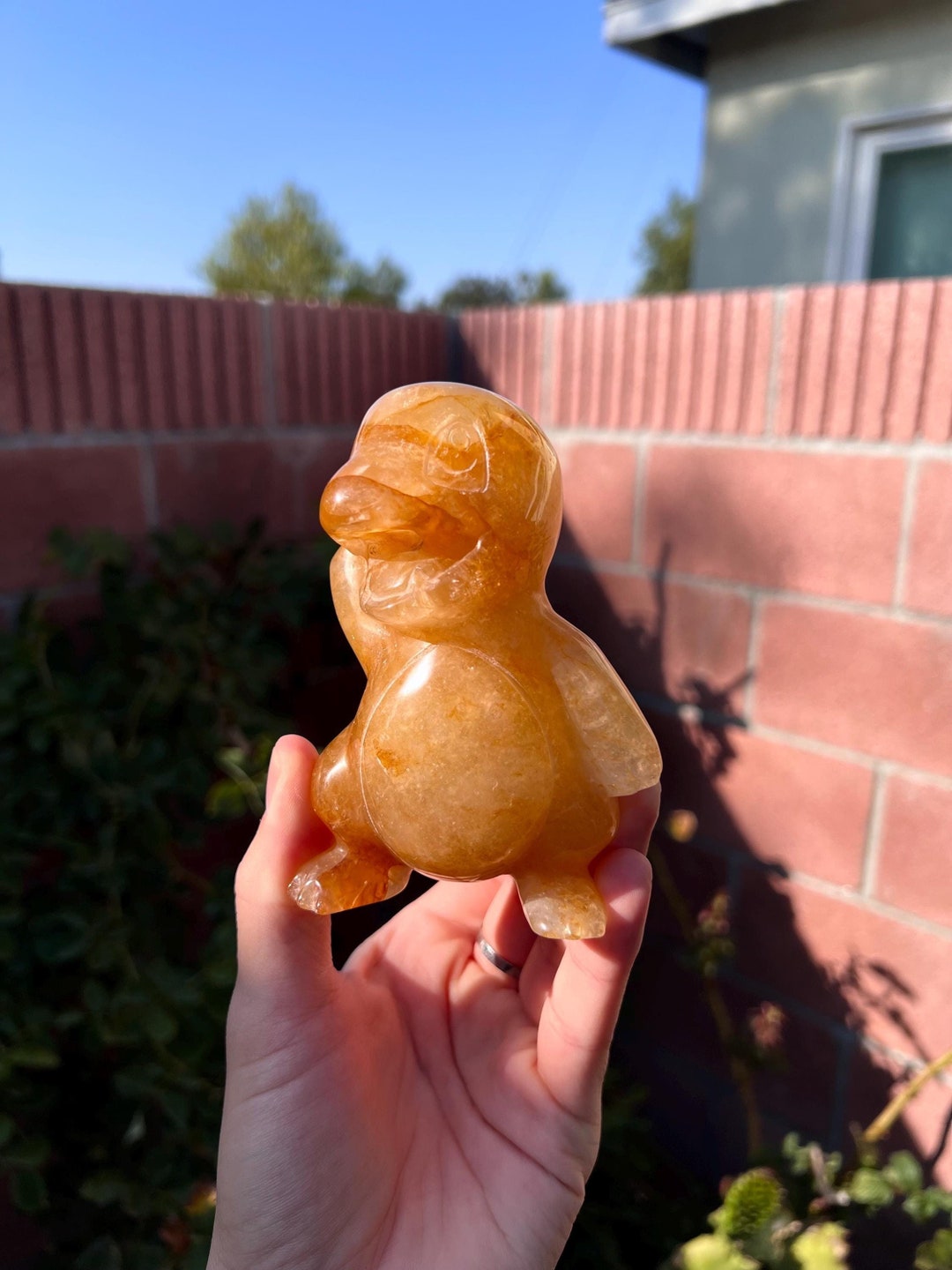 Charmander Pokemon Crystal Figure - Golden Healer (~1.2lbs) - Etsy