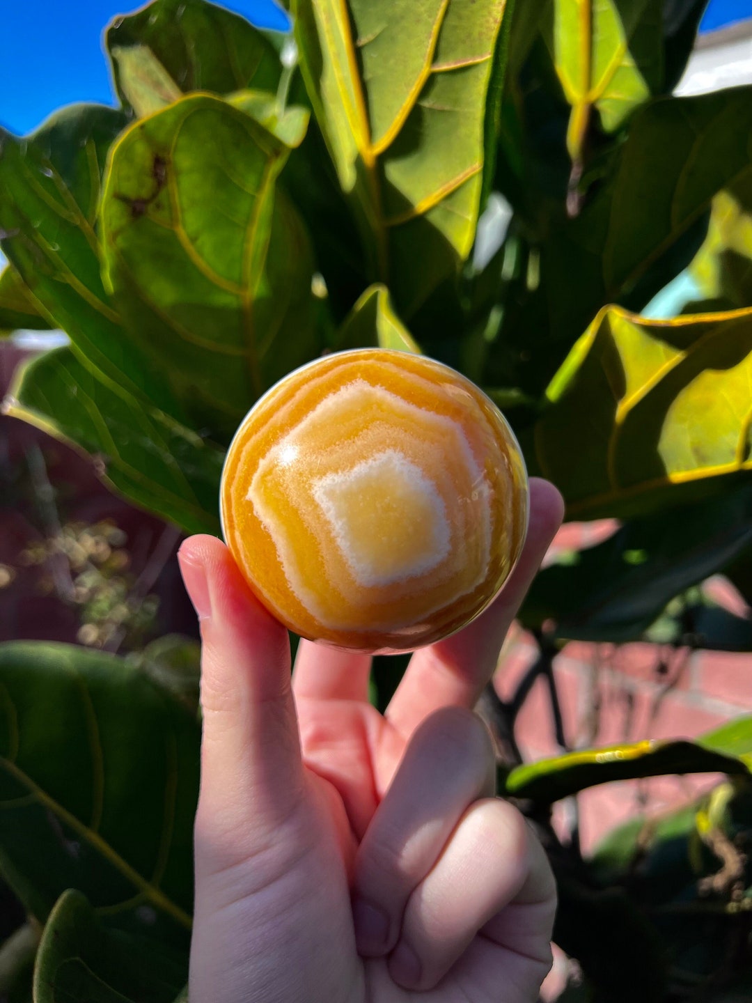 HQ Creamsicle Orange Calcite Sphere (~1lb) - Etsy