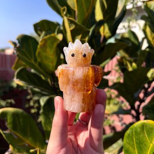 Howl's Moving Castle Baby Calcifer Candle Crystal Carving - Golden ...