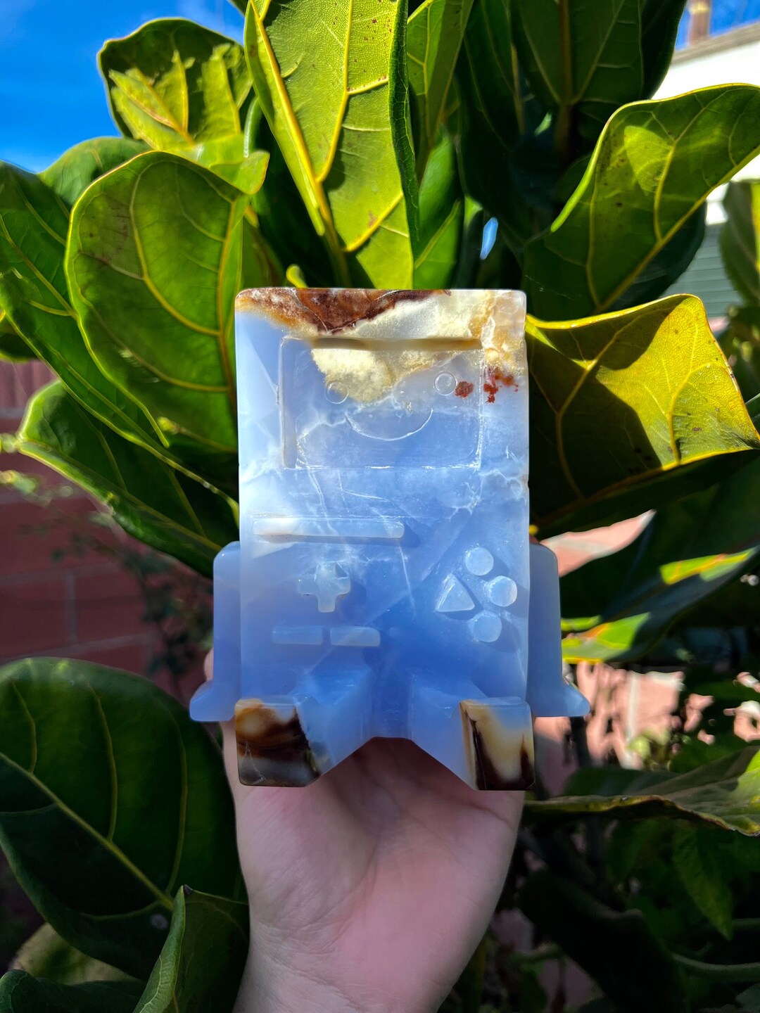 Adventure Time BMO Sky Blue Chalcedony Crystal Carvings 3.5lbs - Etsy