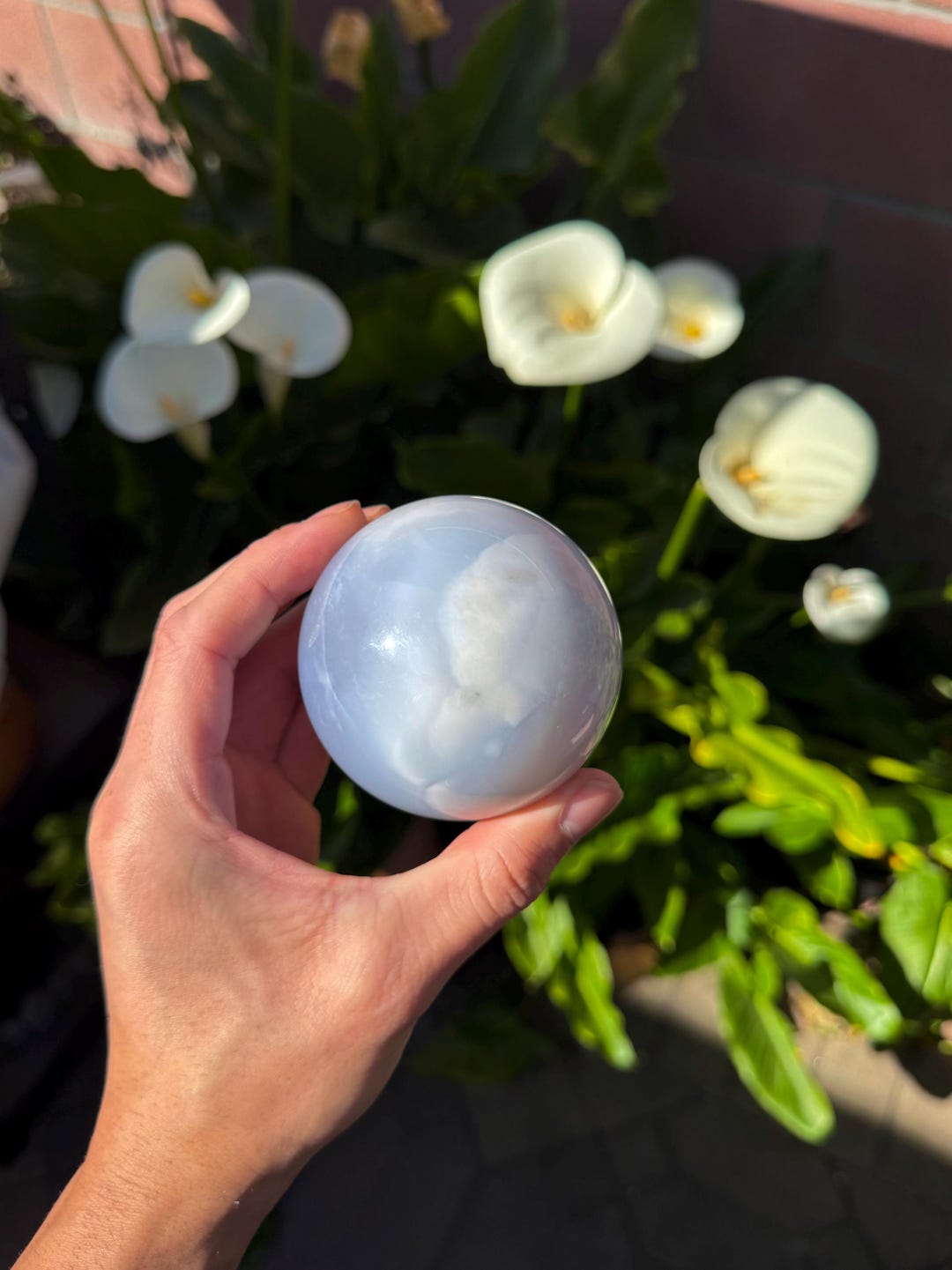 Blue Chalcedony Sphere - High Grade (1.23lbs) - Etsy