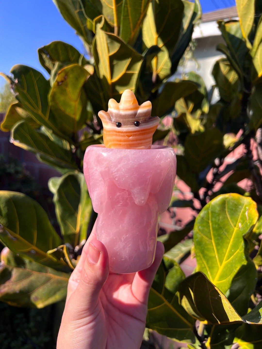 Howl's Moving Castle Calcifer Candle Crystal Carving Set - Rose Quartz ...