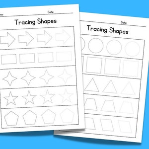 Preschool Shapes and Lines - Trace the Shapes and Lines- Printable ...