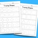 Preschool Shapes and Lines - Trace the Shapes and Lines- Printable ...