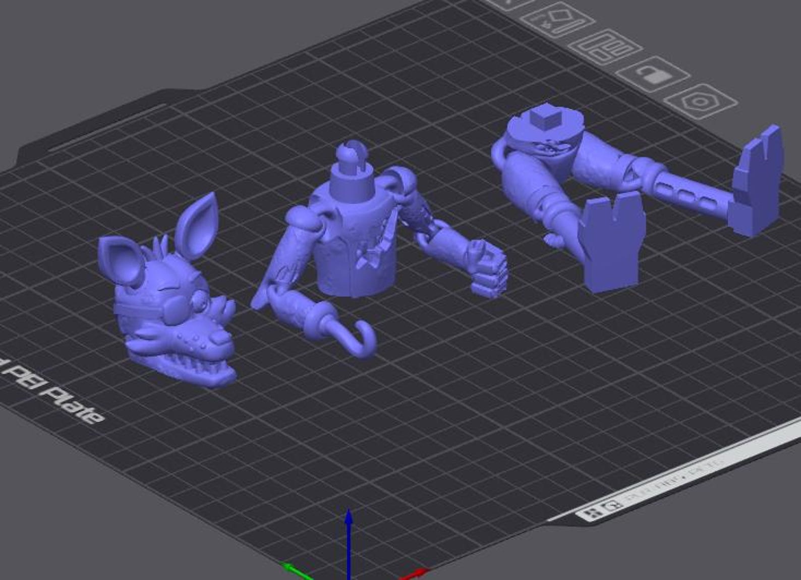 Flexi Foxy FNAF – 3D Printable 3MF File | Articulated Horror ...