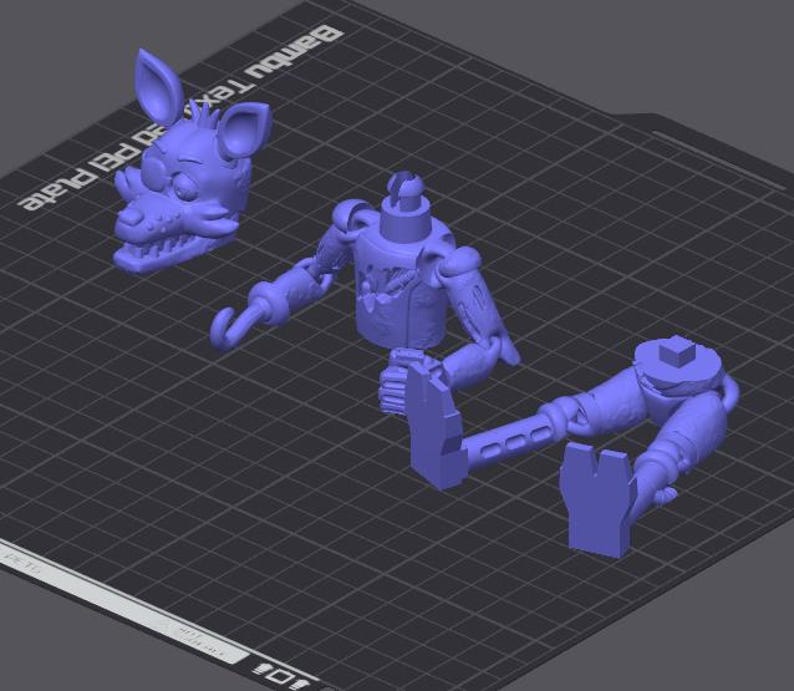Flexi Foxy FNAF – 3D Printable 3MF File | Articulated Horror ...