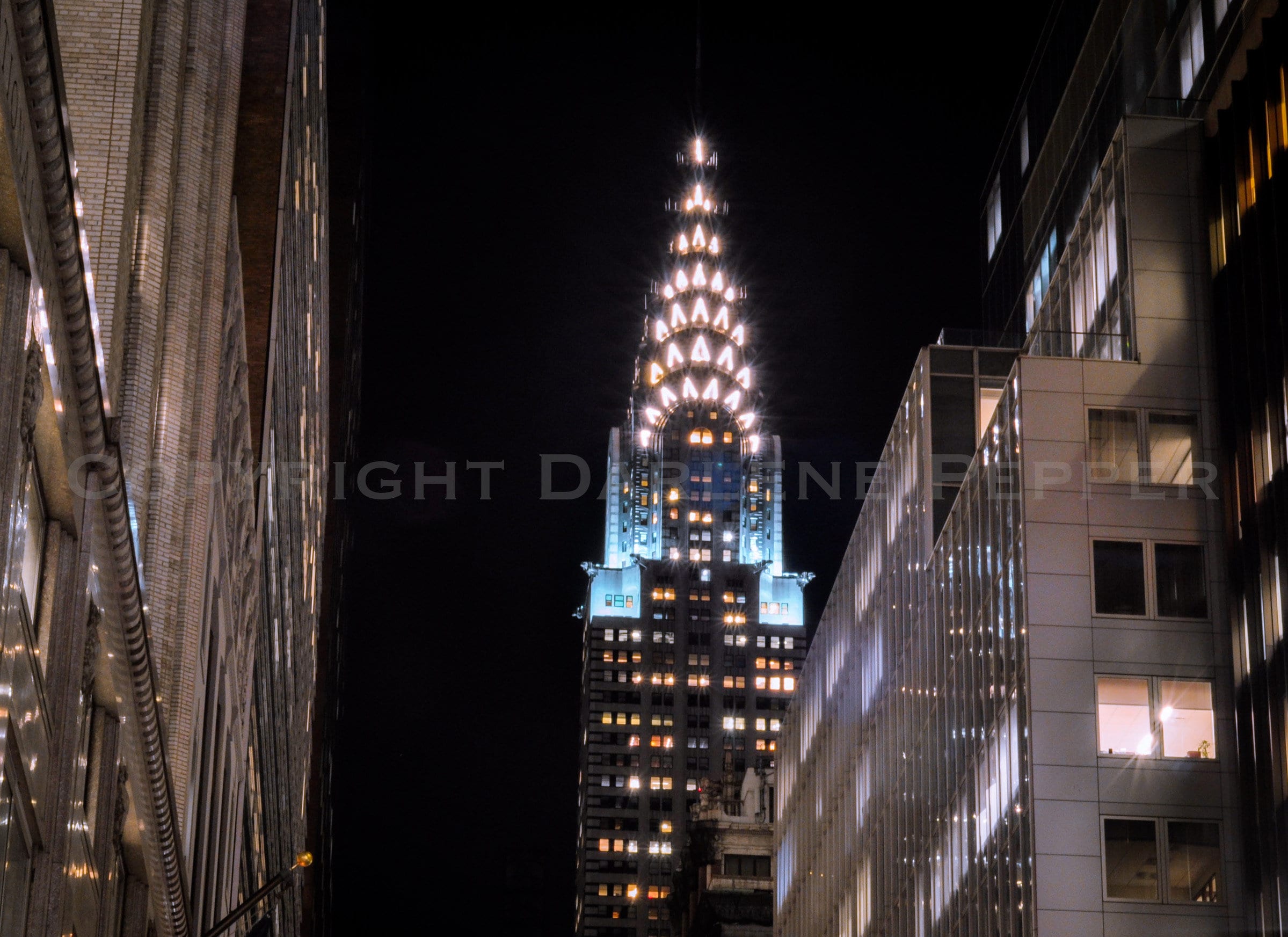 The Chrysler Building at Night - Etsy