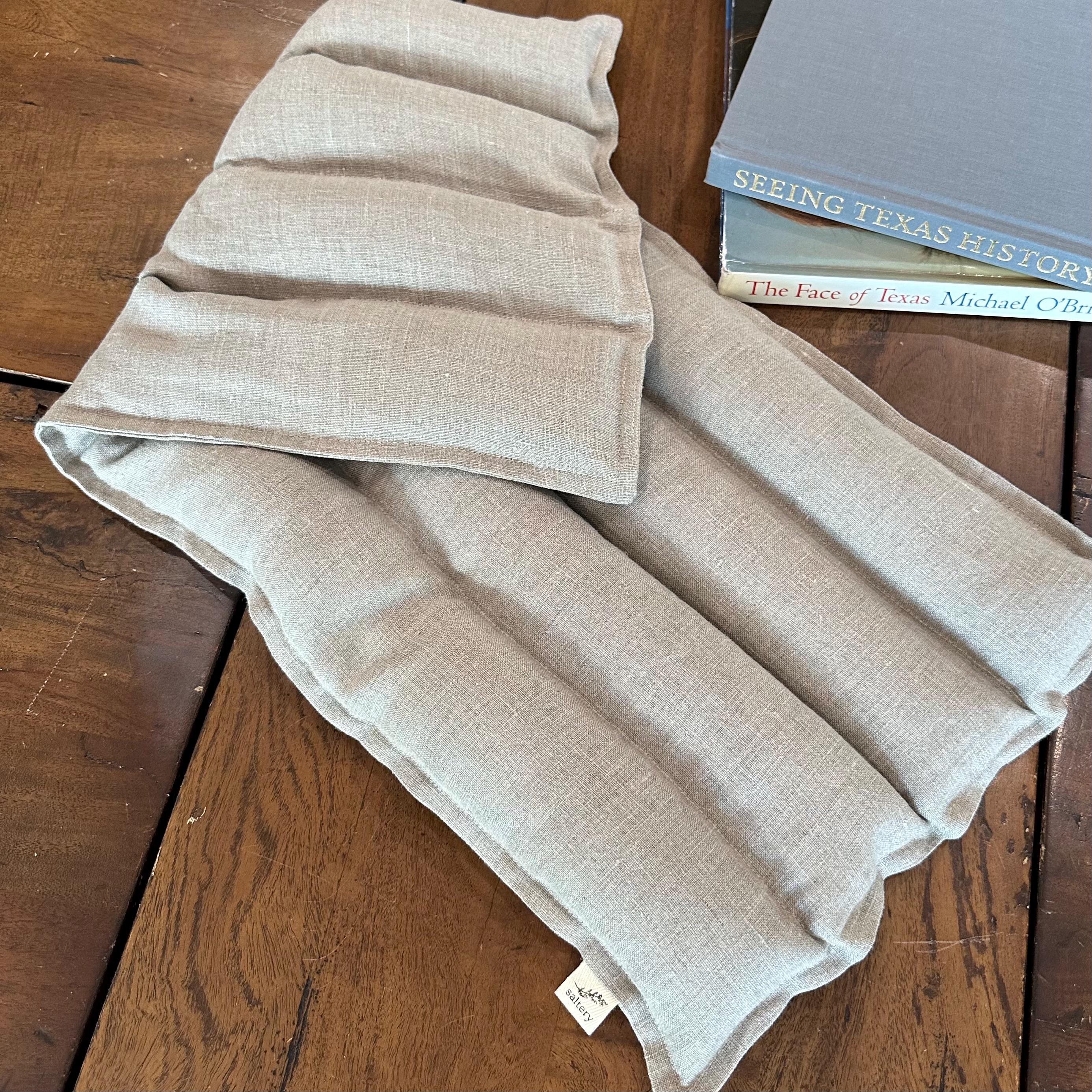 XXL Linen Full Body Heating Pad: Lavender Rice Flaxseed Fill, Hot Cold ...