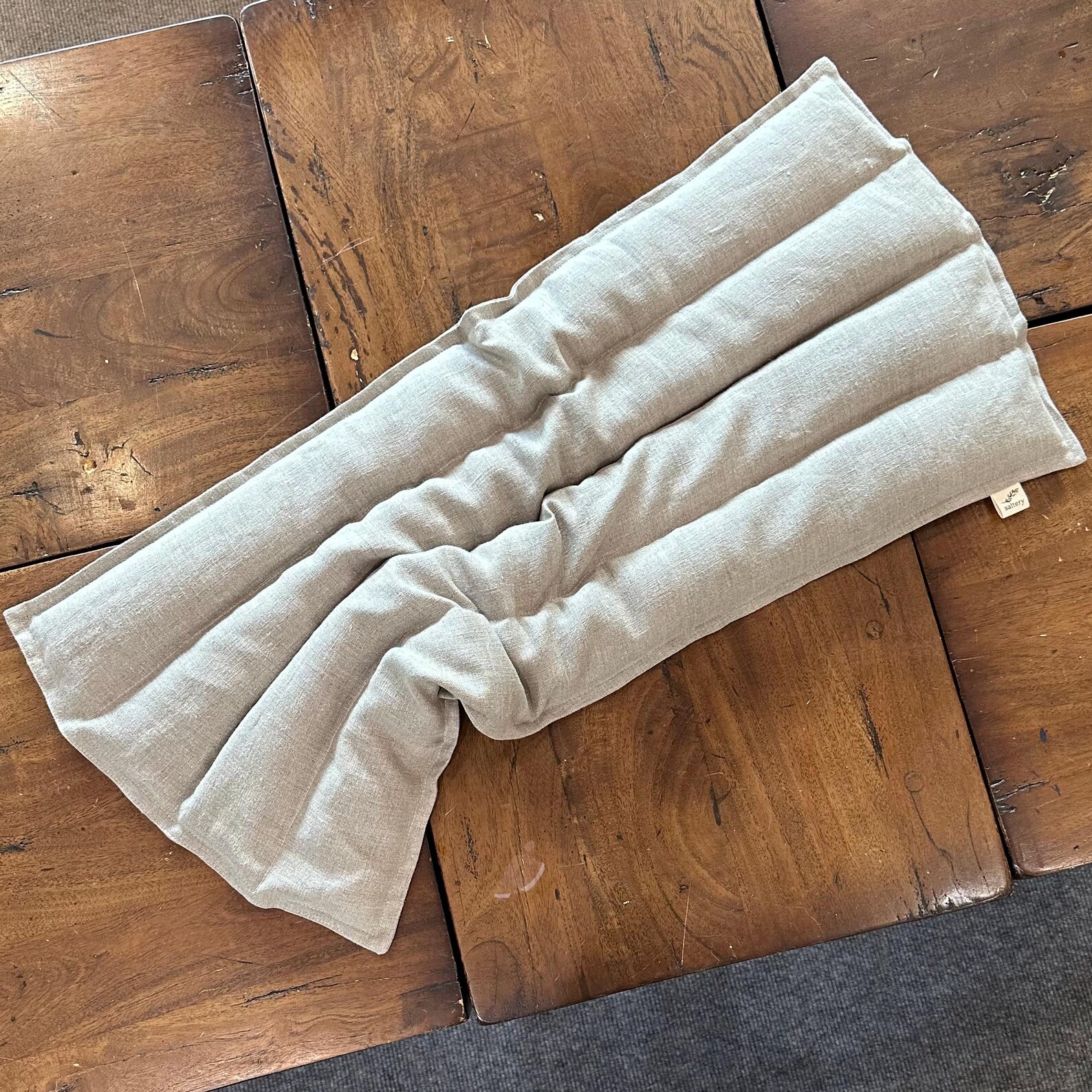 XXL Linen Full Body Heating Pad: Lavender Rice Flaxseed Fill, Hot Cold ...