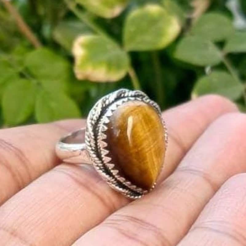 Tiger Eye Ring - Etsy
