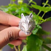 Wolf Ring - Etsy