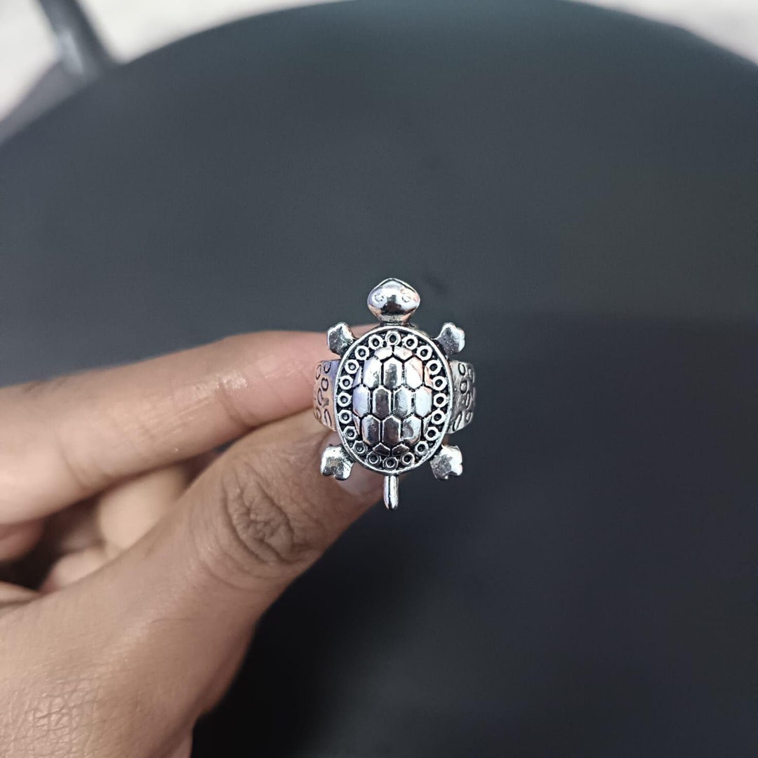 Silver Tortoise Ring,silver Plated Ring Ring,animal Lover Ring,gift for ...