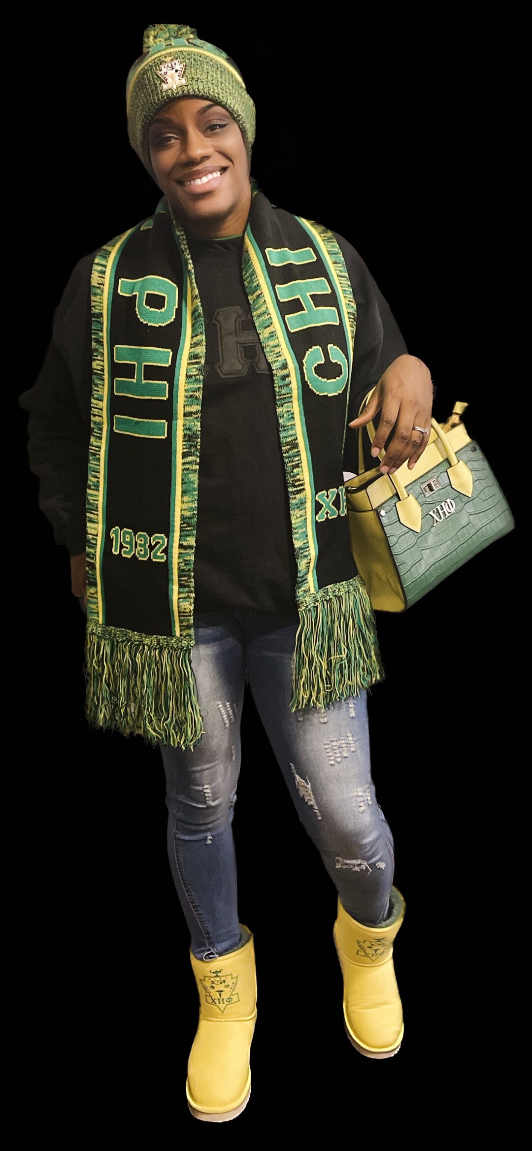 Chi Eta Phi Limited Edition Hat/scarf Combination - Etsy