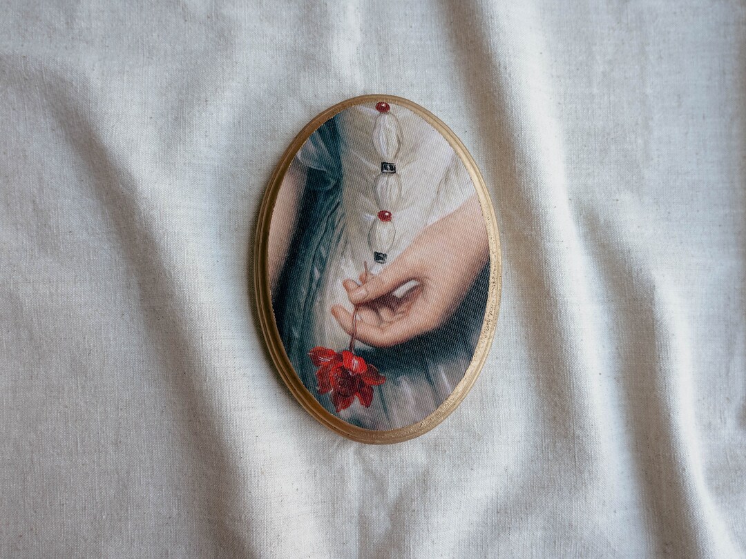 Miniature Oil Painting, Small Floral Painting, Maximalist Decor, Tiny ...