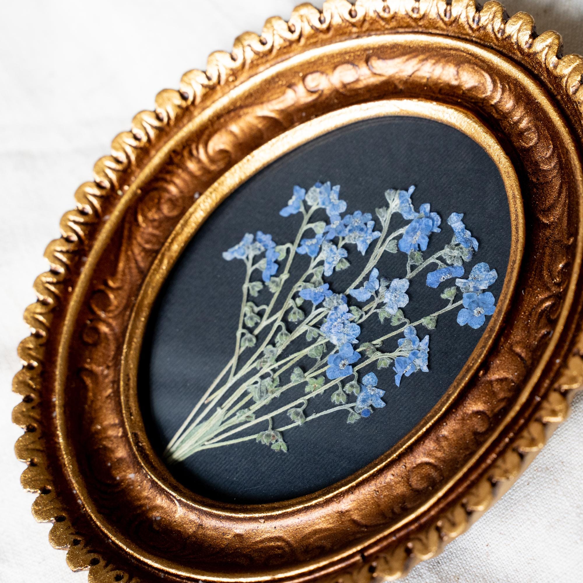 Forget Me Nots Mini Oval Picture Frame, Forget Me Nots in Oval ...