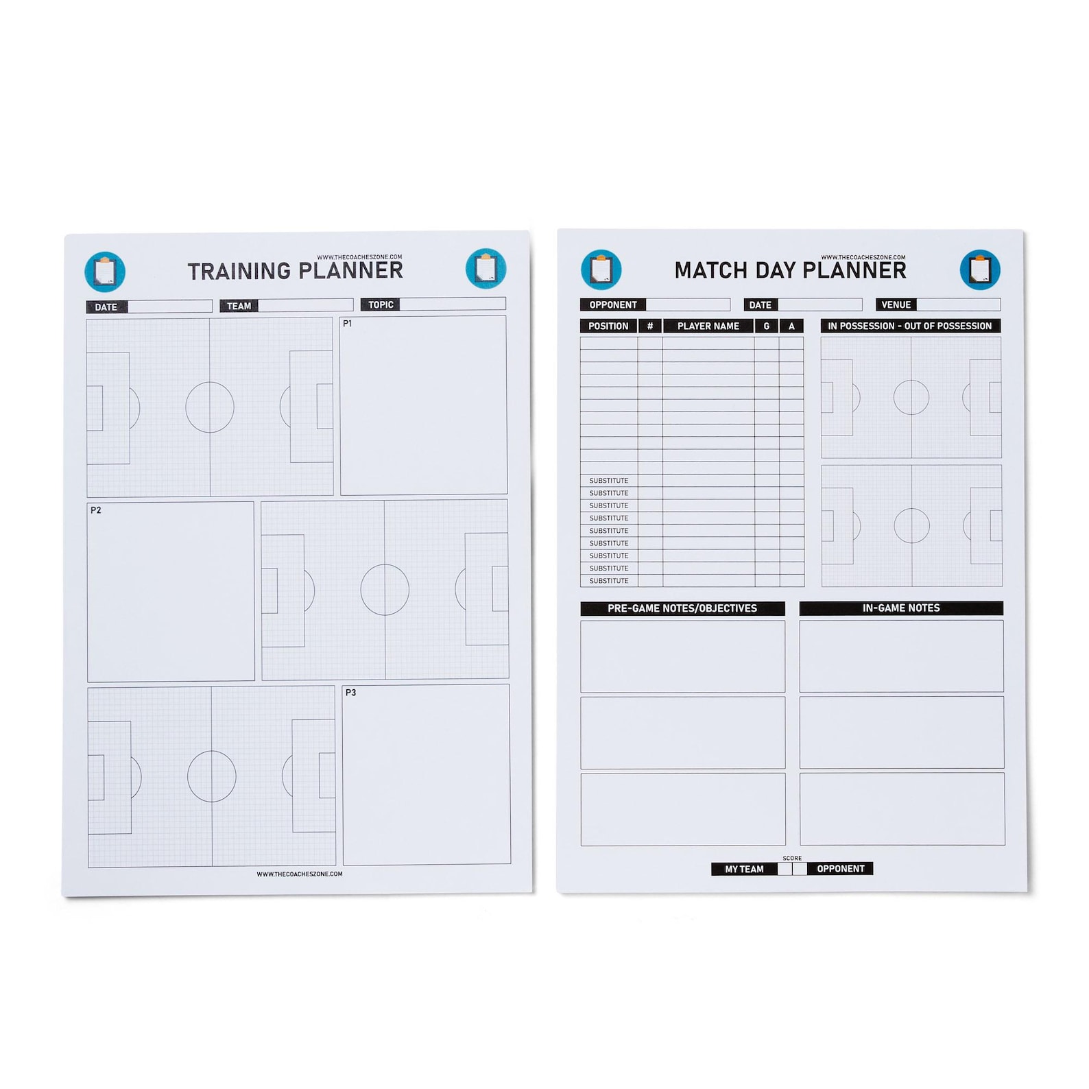 A4 Planner Set – Football Coaching Planners for Training & Matchdays ...