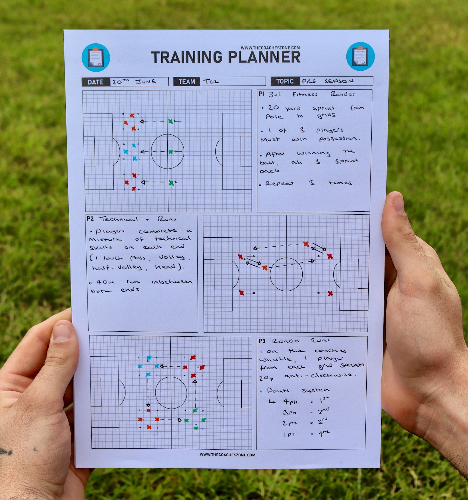 Football Training Planner - Football Coaching Notepad | the Coaches ...